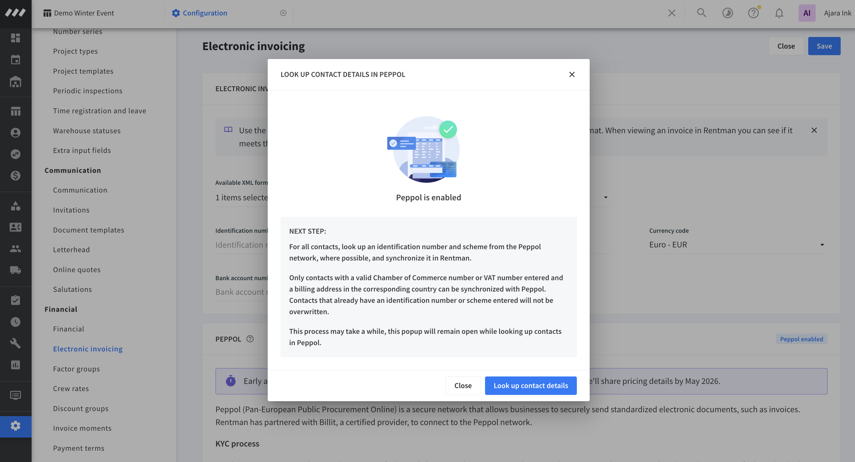 How do I add my client's Peppol information in Rentman? – Rentman ...