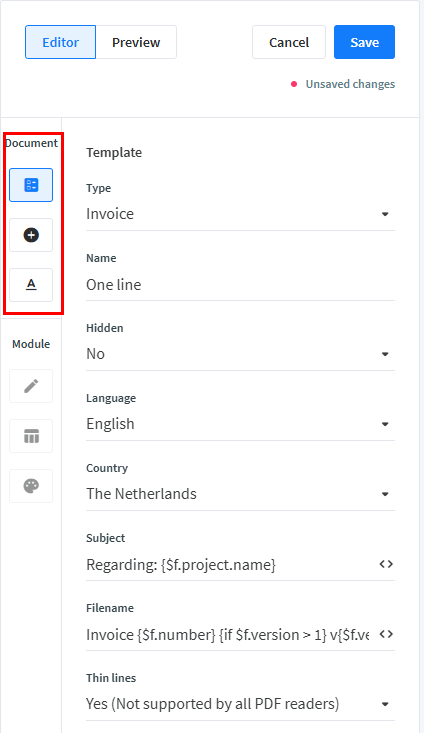Pas Document Templates Aan – Rentman Support Center